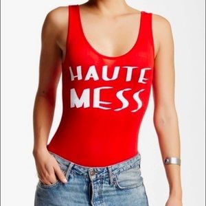 Nordstrom | Tops | Haute Mess Red Bodysuit | Poshmark